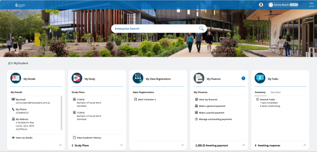 Launch of the new MyStudent webpage - JCU Australia